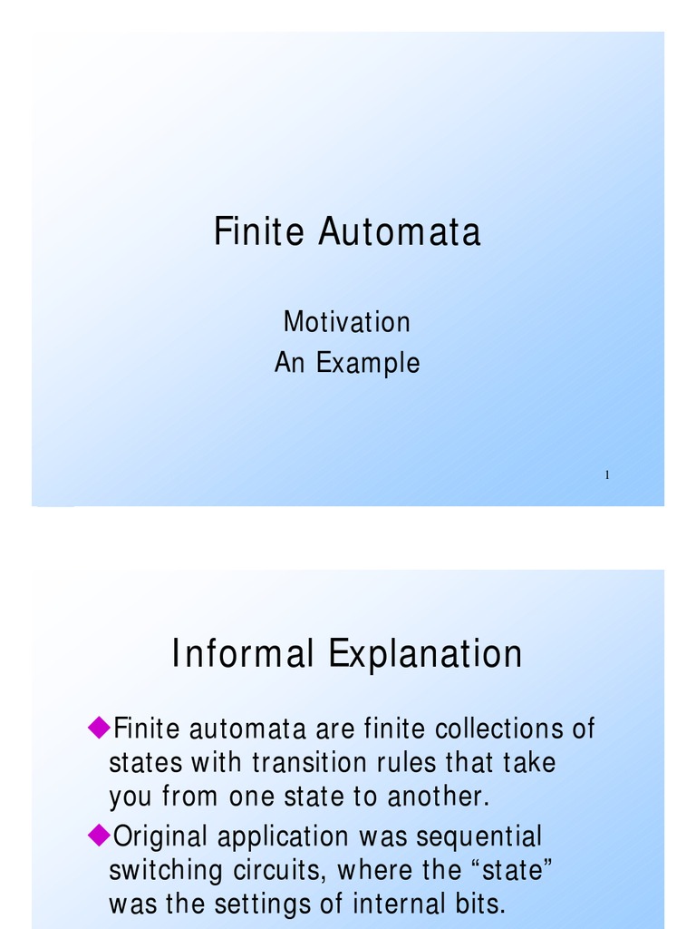 Finite Automata Pdf Automata Theory Models Of Computation