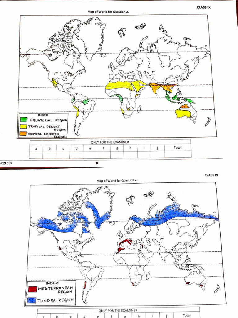 Natural Regions Maps For Class IX | PDF