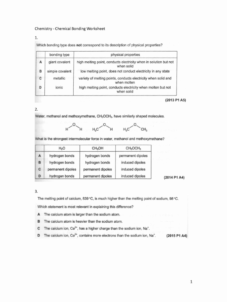 Chemical Bonding TPY | PDF
