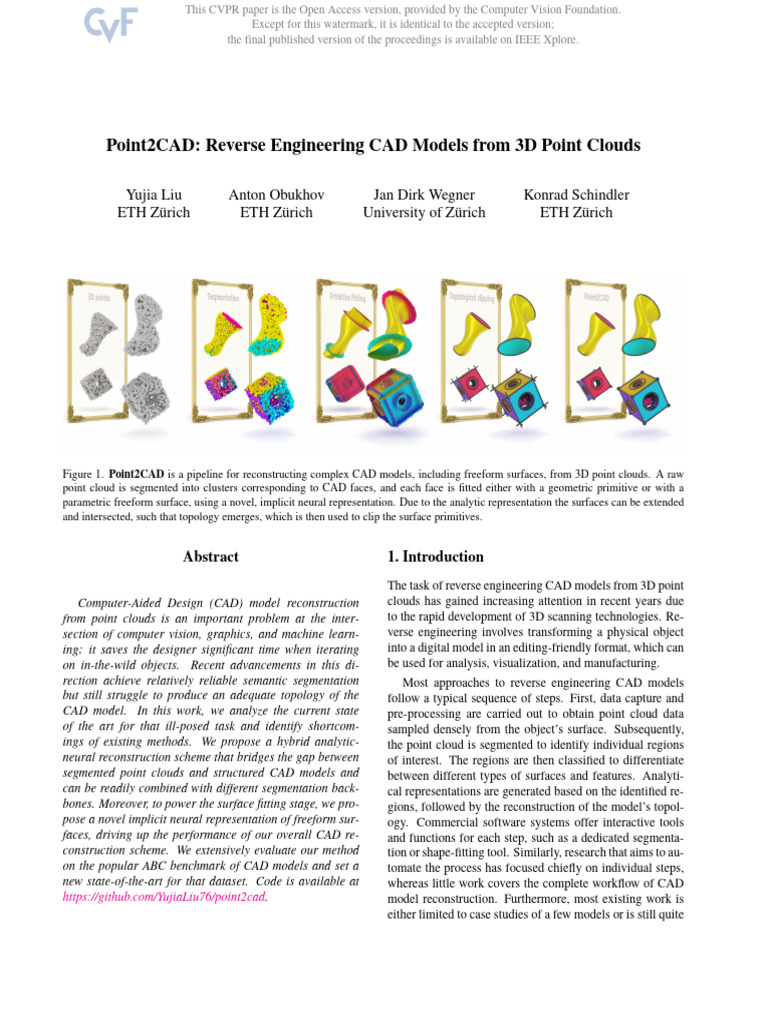 Liu Point2CAD Reverse Engineering CAD Models From 3D Point Clouds CVPR ...