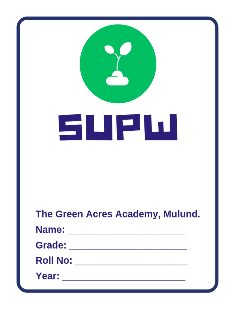 SUPW Project Template | PDF