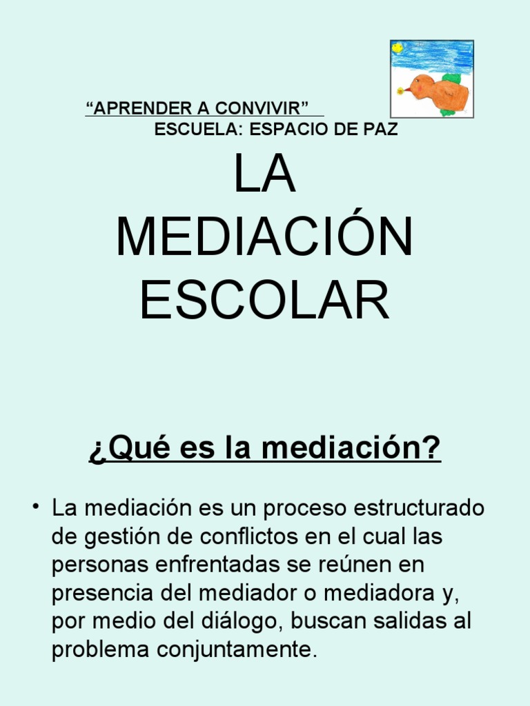 Aprender A Convivir Pdf Mediación