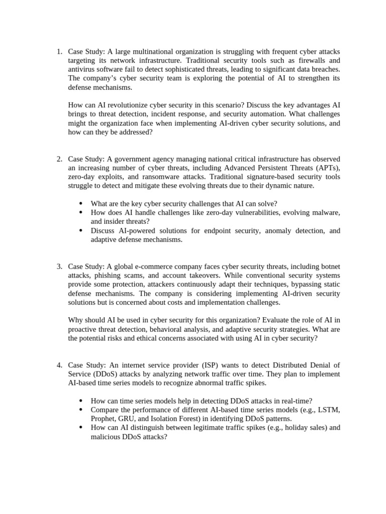 Case Study CyberSecurity | PDF | Computer Security | Security