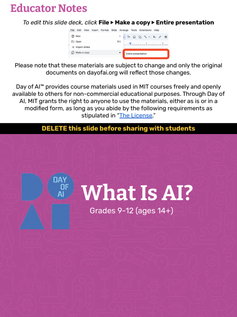 DoAI USA Grades 9-12 (Ages 14+) _ Slide Show (1) | PDF | Artificial ...