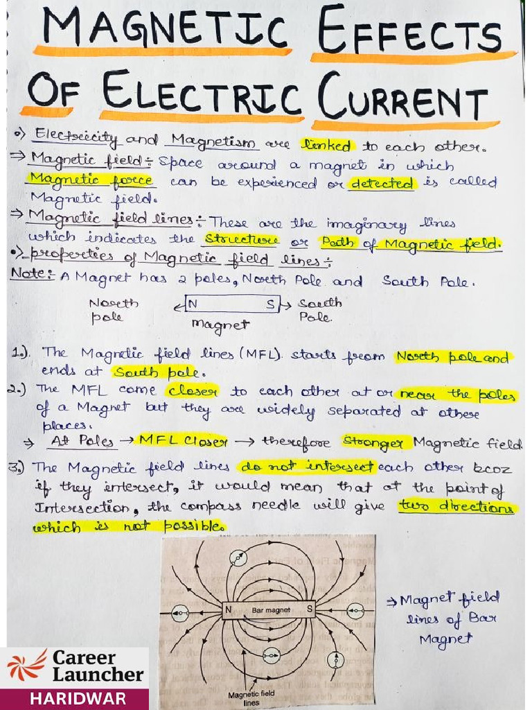 Magnetism Handwritten Notes | PDF