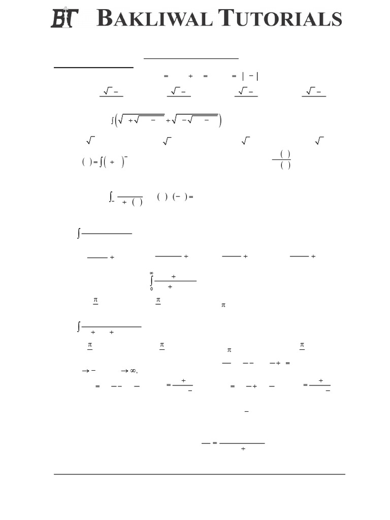 INTEGRAL CALCULUS by GAURAV KOTHARI | PDF | Tangent | Mathematics