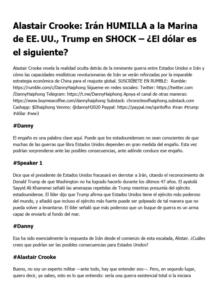 2986_Danny_2026_02_23_es-ES | PDF | Gobierno americano | Donald Trump