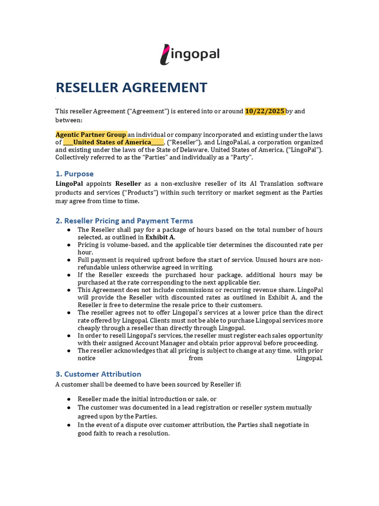 Agentic Partner - Agreement v3 | PDF | Trade Secret | Business Law