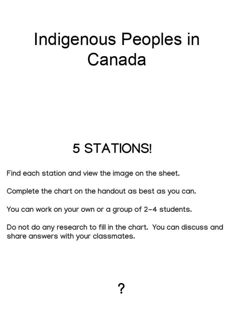 Indigenous Peoples in Canada Slideshow | PDF