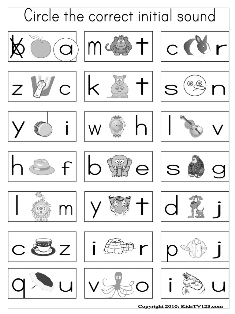 Initial Sound 2 PNG | PDF