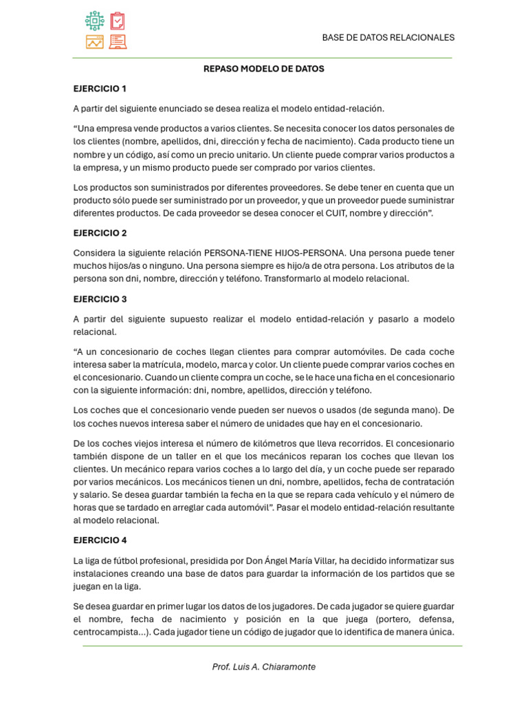 TP1 Ejercicios de Repaso | PDF | Bases de datos | Documento de identidad