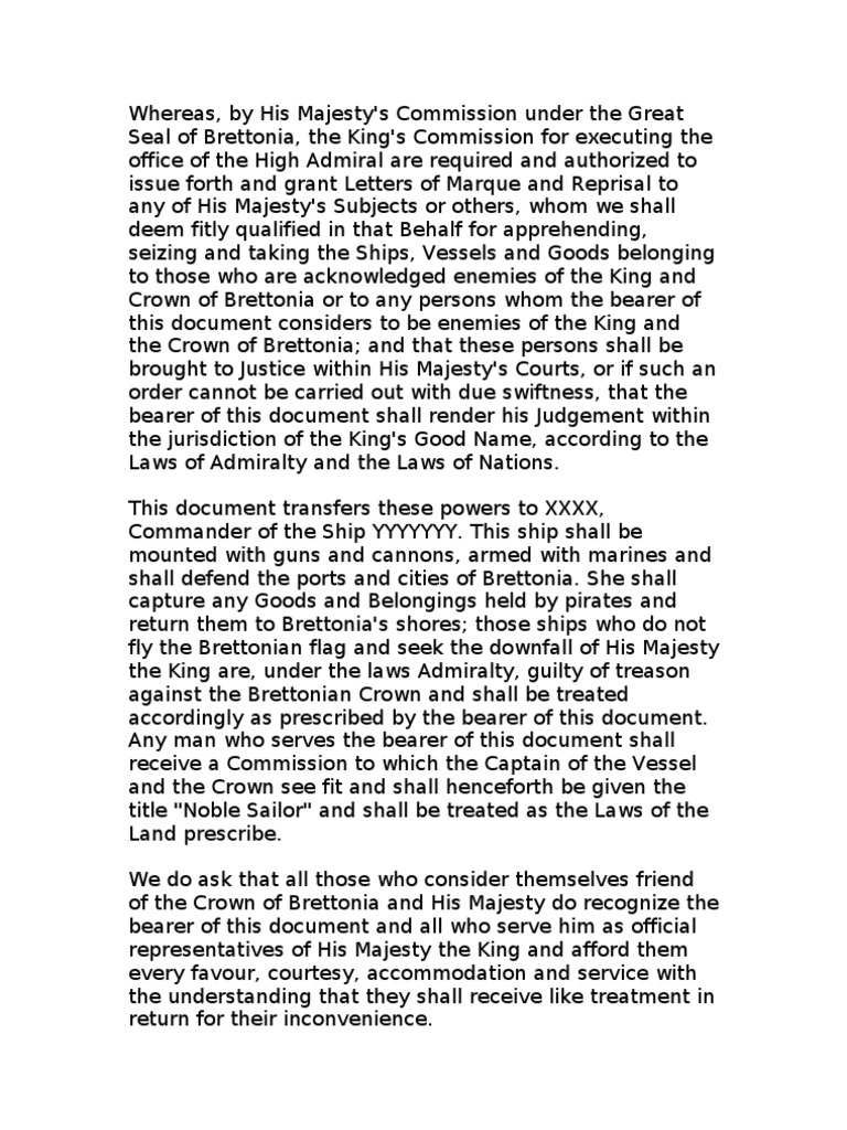 Letter of Marque | PDF