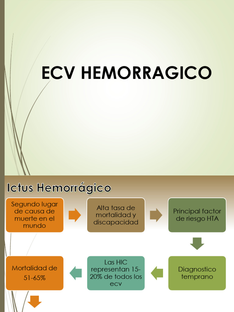 ECV HEMORRAGICO | PDF | Medicina CLINICA | Enfermedades y trastornos ...