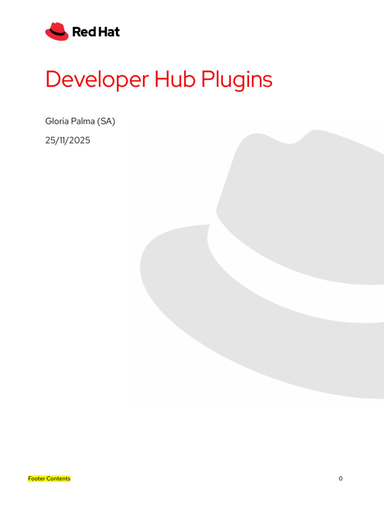 Developer Hub Plugins | PDF | Software | Tecnologías de la información
