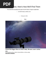 Robots Over Humans in Space Travel | PDF | Space Exploration | Mars
