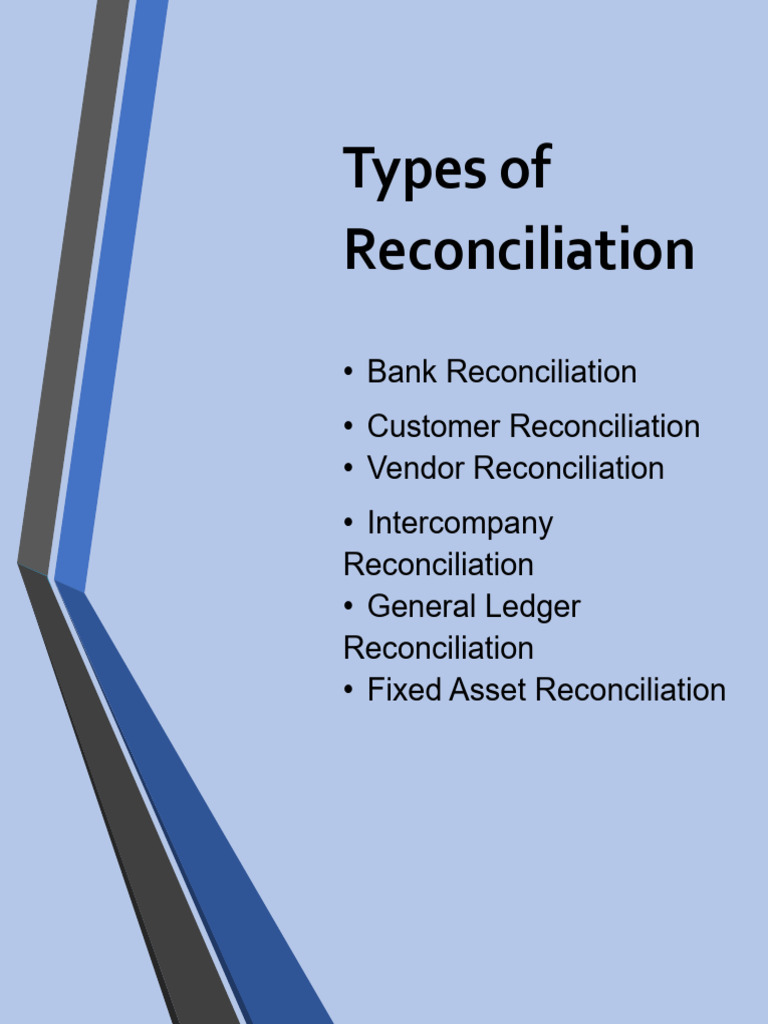 Types of Reconciliation | PDF | Debits And Credits | Accounts Payable