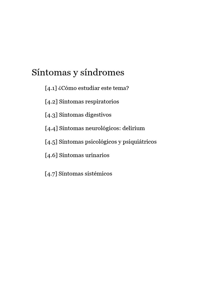 Síndromes y Sintomas | PDF | Tos | Esófago