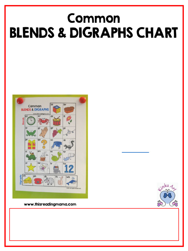 Blends and Digraphs Spelling Chart | PDF