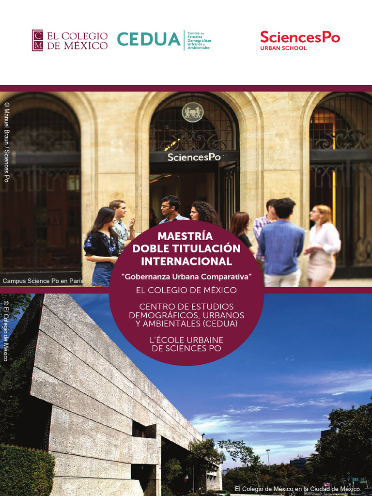 Folleto SciencePoColmex ESP Light | PDF | México | Maestría