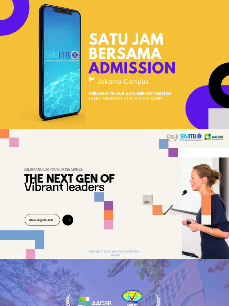 Program Presentation Satu Jam Bersama Admission Intake Agustus 2026 ...