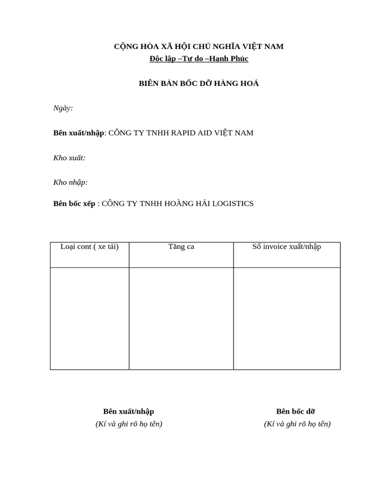 Bien Ban Boc Cont | PDF