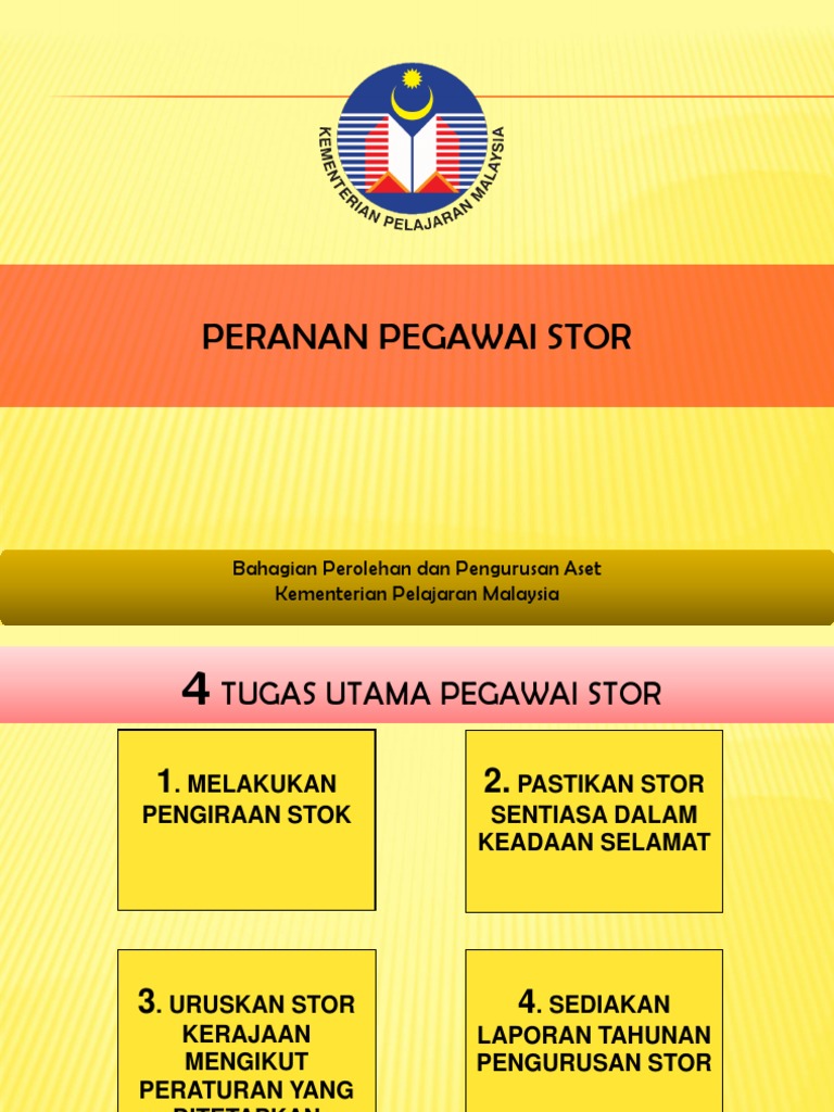 Peranan Pegawai Stor | PDF