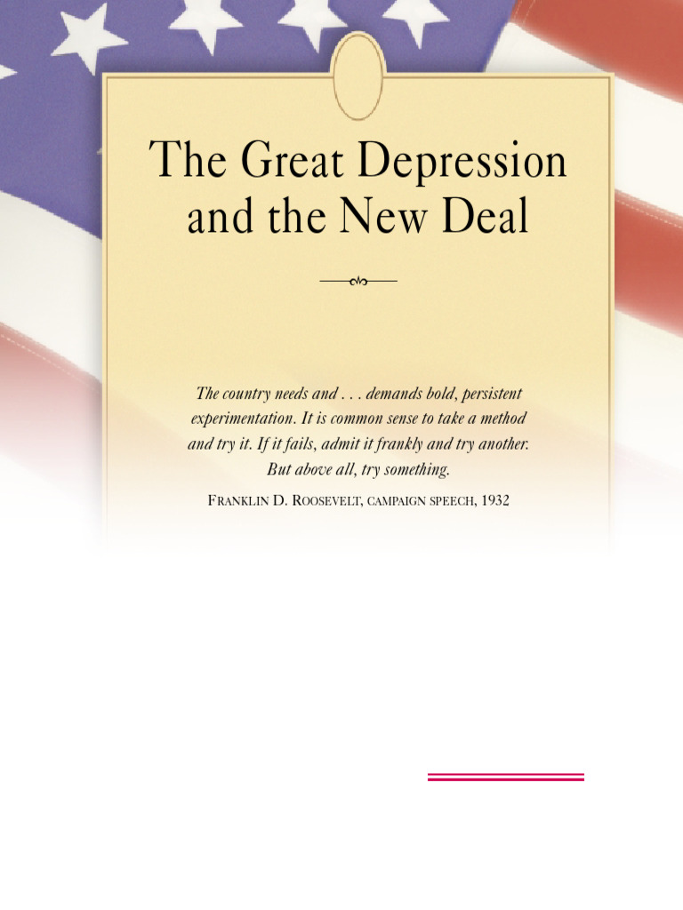 Chapter 34 The Great Depression and The New Deal | PDF | New Deal ...