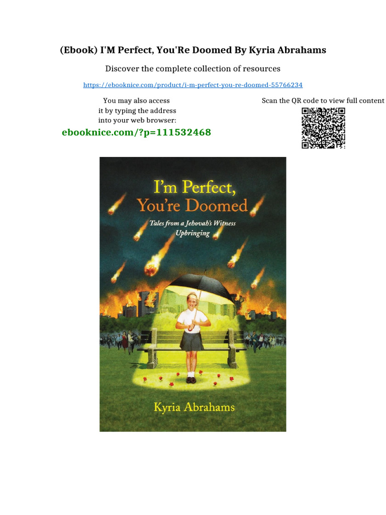 (Ebook) I'm Perfect, You're Doomed by Kyria Abrahams Full Chapters ...