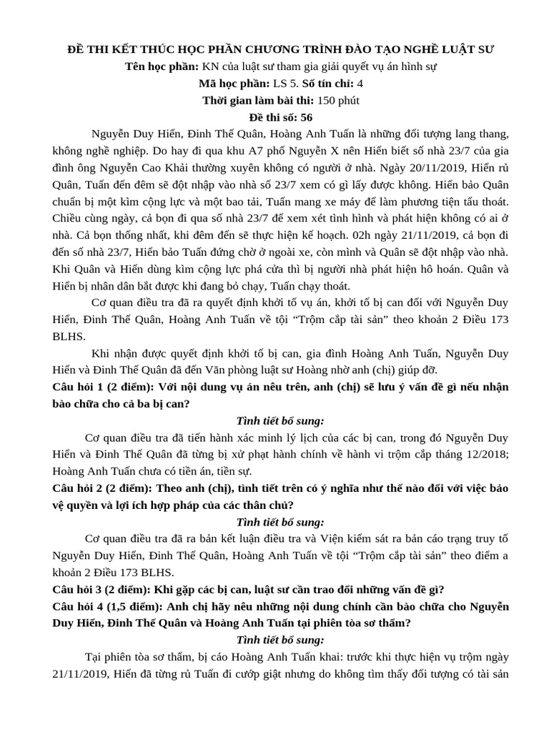 Đề 56. LS5 | PDF
