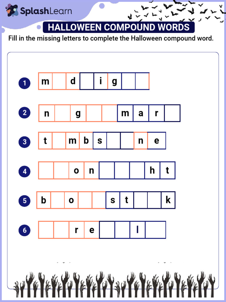 Halloween Compound Words Worksheet | PDF