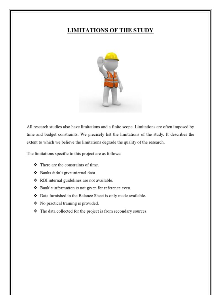 Limitations of The Study | PDF
