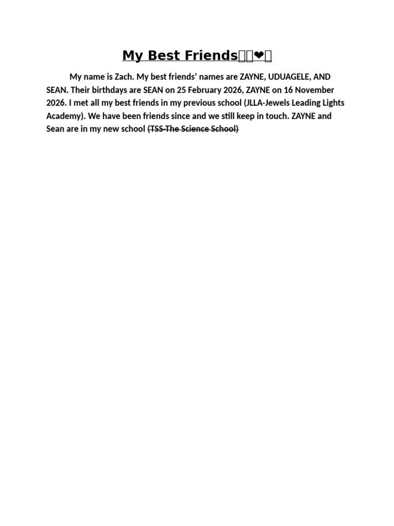 My Best Friends | PDF