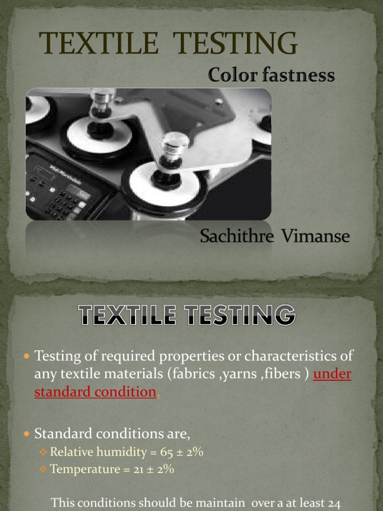 Textile Testing | PDF | Textiles | Materials