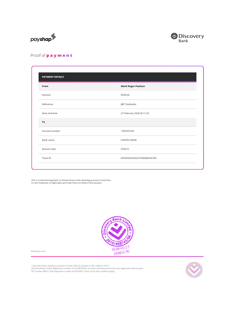Proof of Payment | PDF