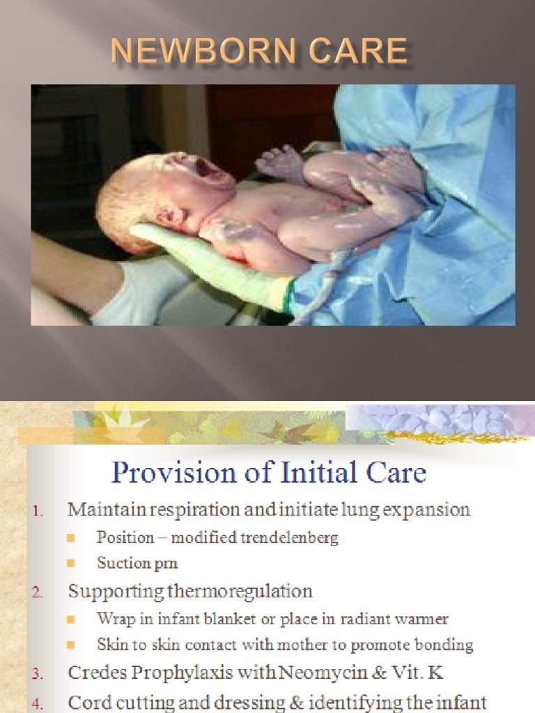 Newborn Care Presentation | PDF | Infants | Health Sciences