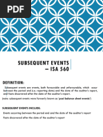 ISA 560: Subsequent Events Audit Standards | PDF | Auditor's Report ...