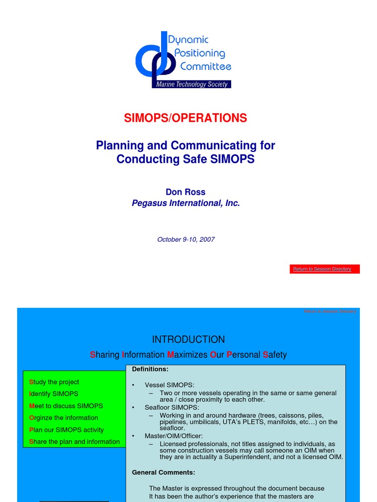Planning and Communicating for Safe SIMOPS | PDF | Interference (Wave ...