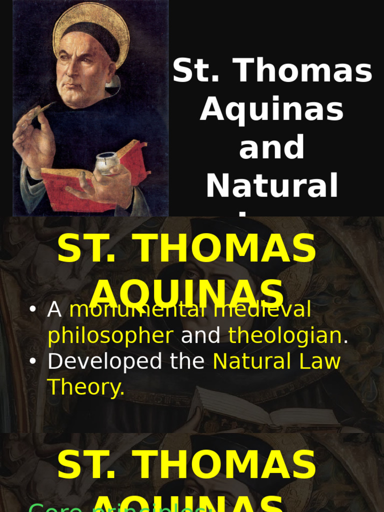 Lesson 4 - St. Thomas Aquinas and Natural Law | PDF