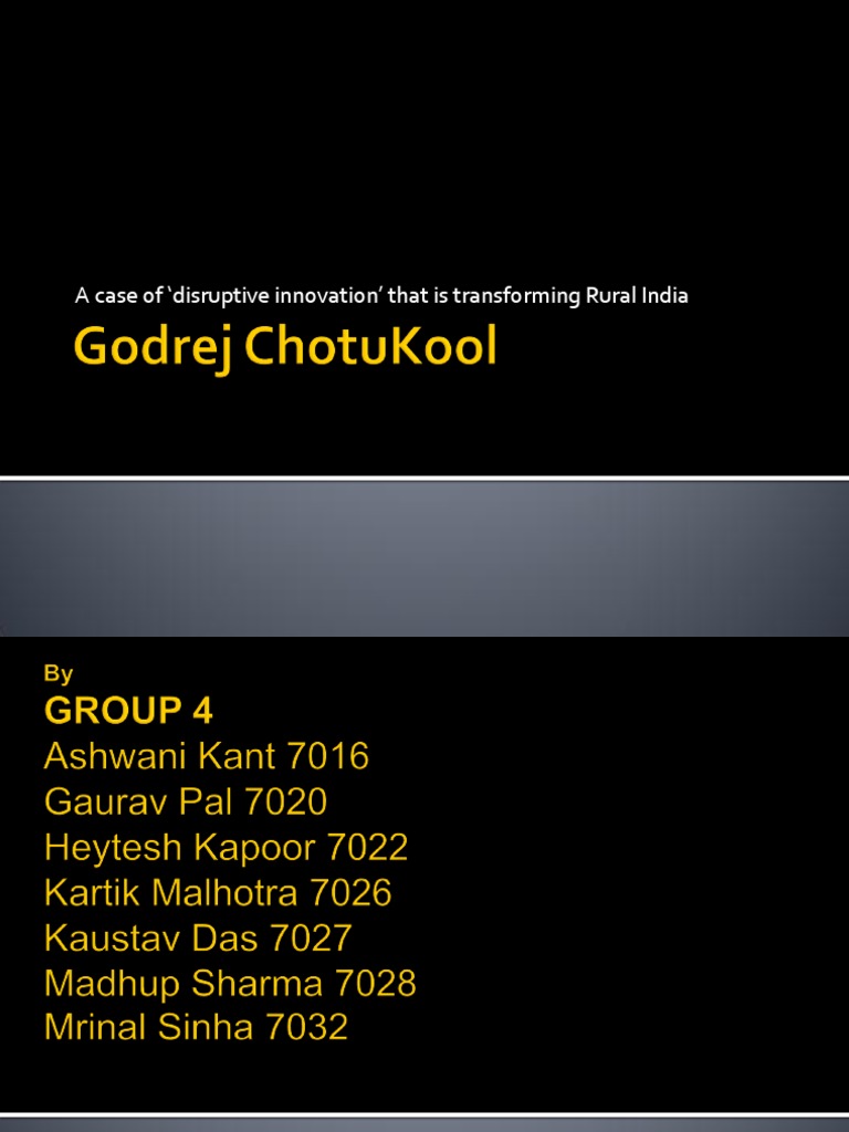 Godrej ChotuKool: Affordable Rural Cooling | PDF | Refrigeration ...