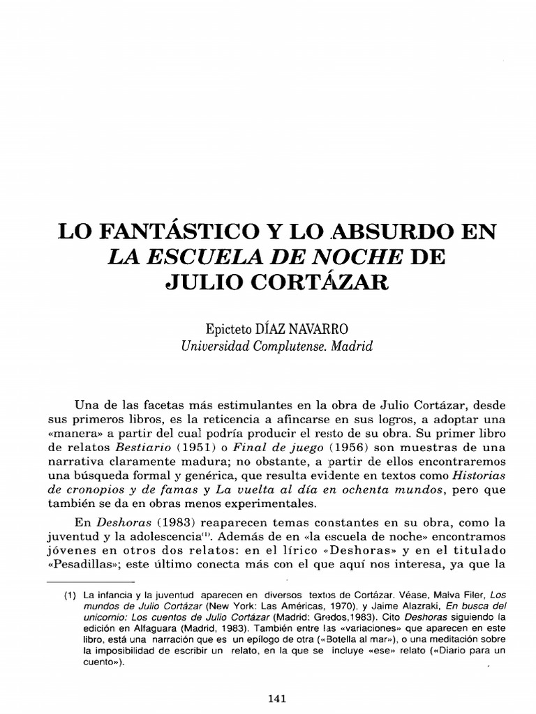 Lo Fantastico y Lo Absurdo | PDF | Fantasía | Narración