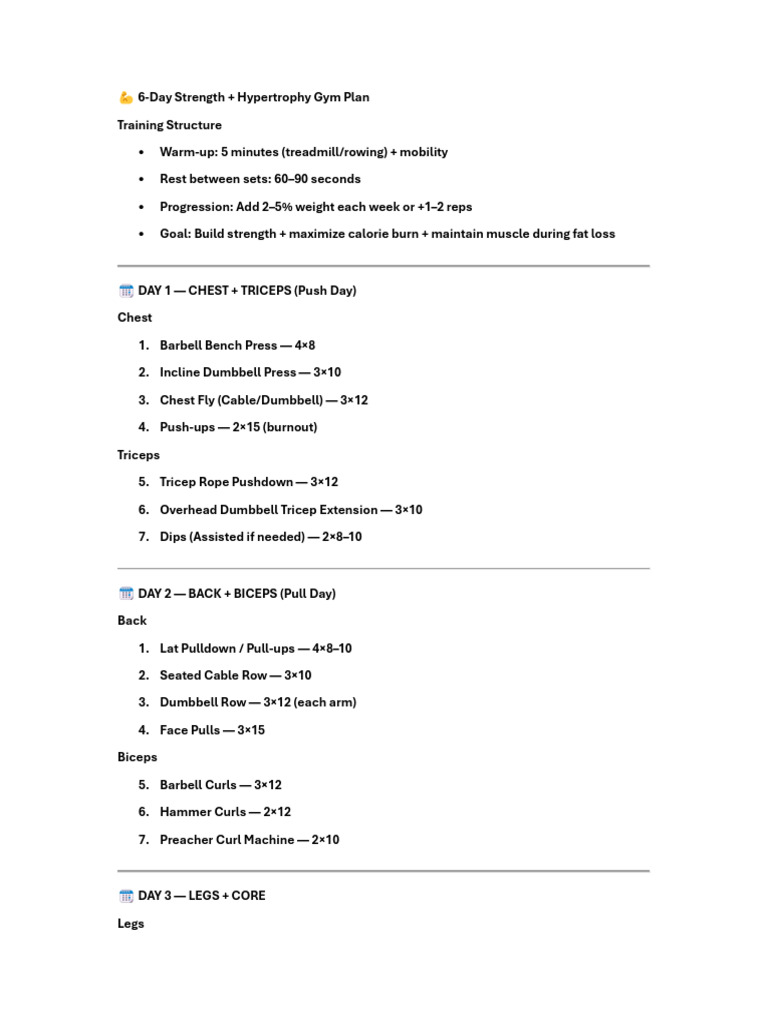 GYM Schedule | PDF