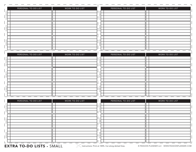 Extra To-Do Lists Small | PDF