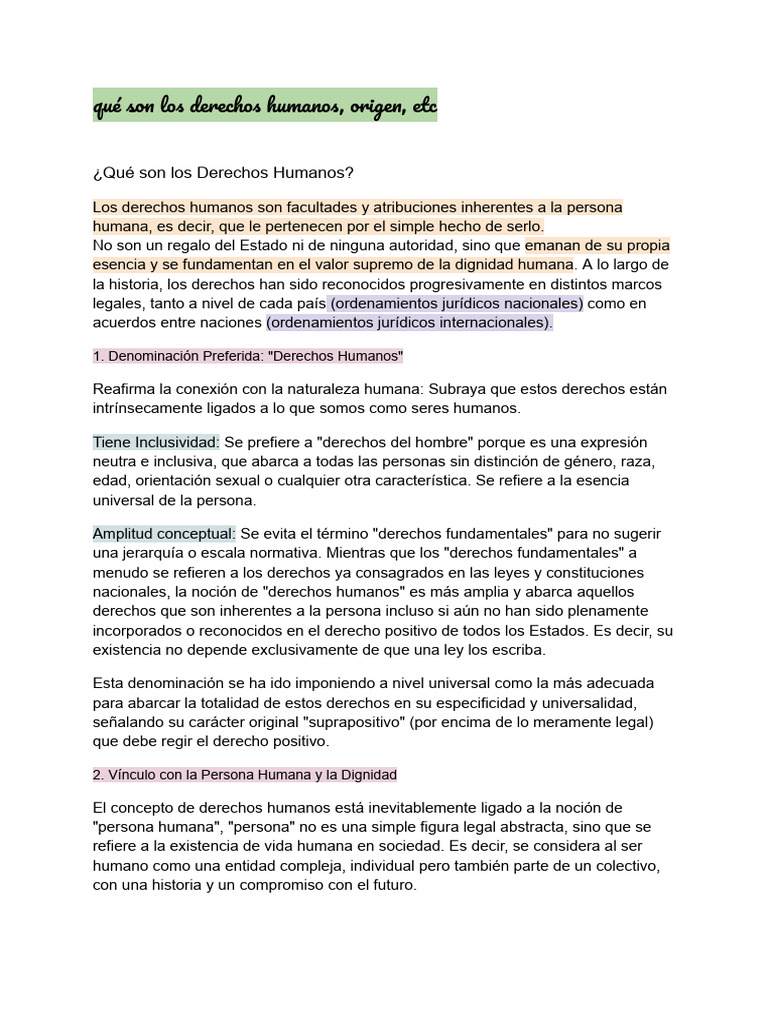 Derechos Humanos | PDF | Derechos humanos | La Ley natural