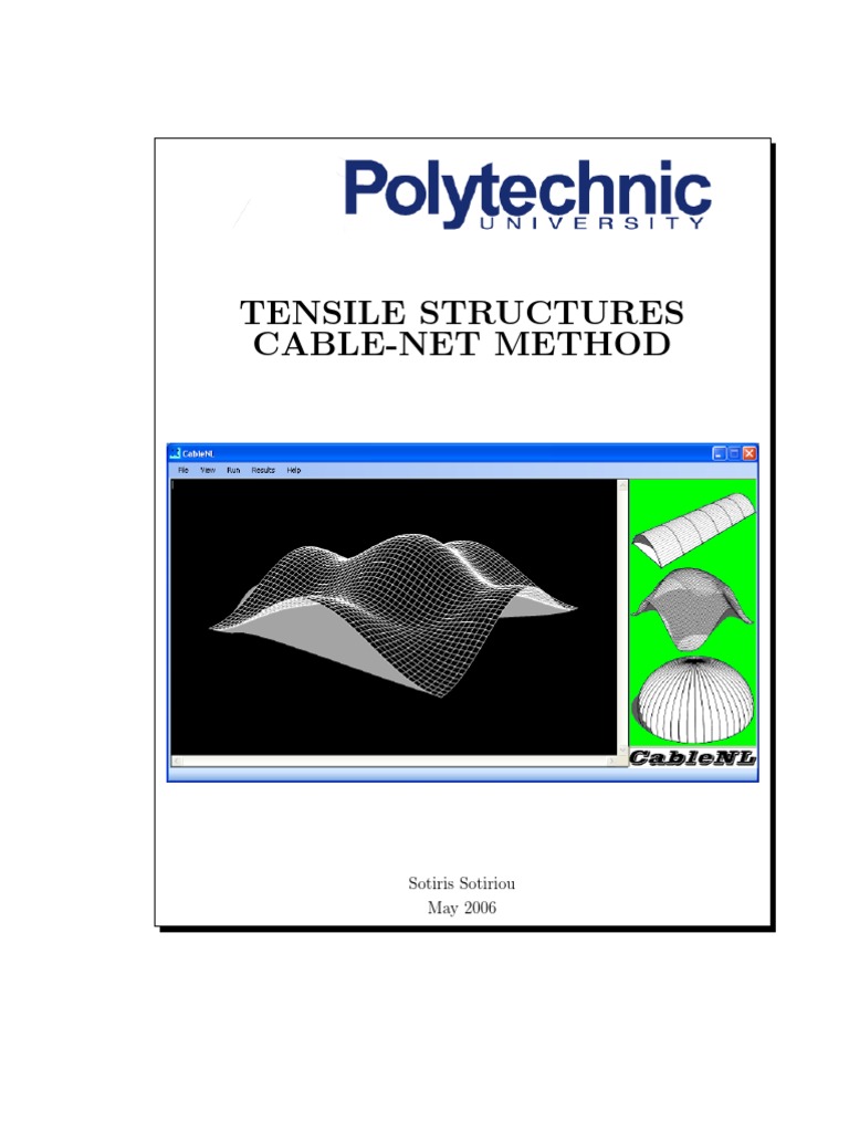Cable-Net Method for Tensile Structures | PDF | Tension (Physics ...