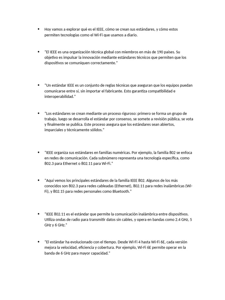 Hoy Vamos A Explorar Qué Es El IEEE | PDF | Wifi | Ieee 802.11