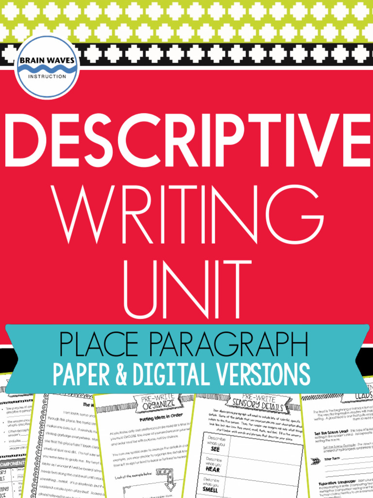2 - Descriptive Writing Unit - Place Paragraph (Google Classroom ...