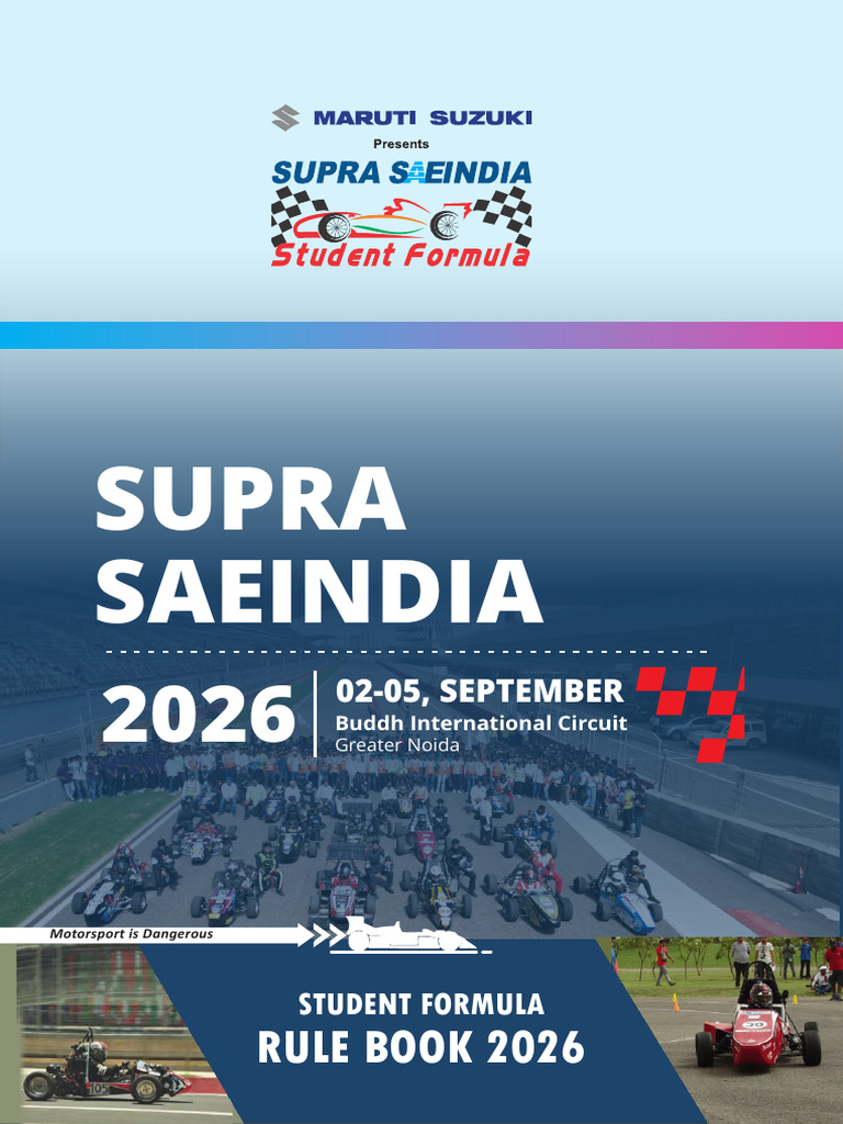 SAE Supra Rulebook 2026 v1.1 | PDF | Driving Under The Influence | Vehicles