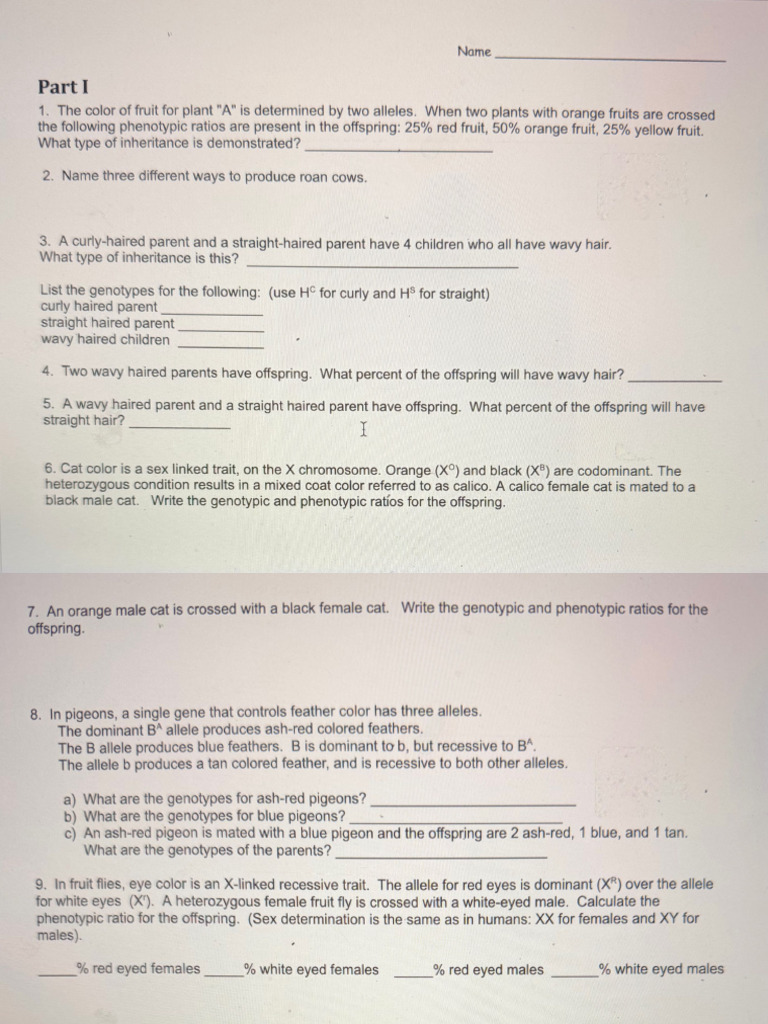 Complex Genetics Problems | PDF