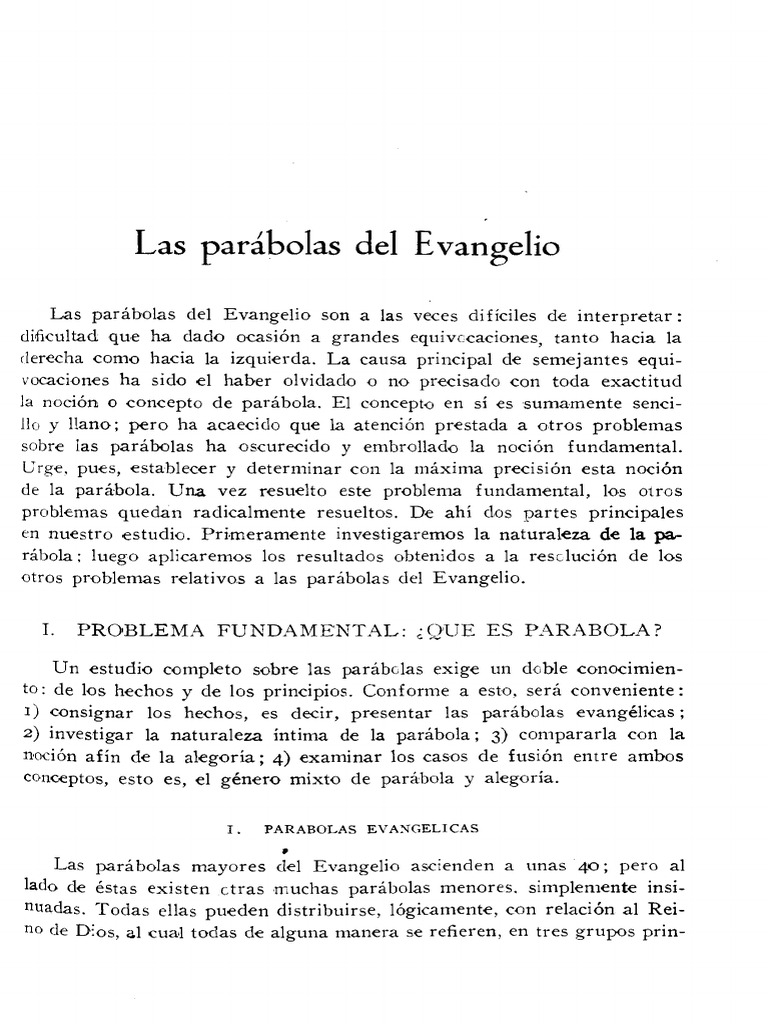 03-Las Parábolas Del Evangelio | PDF | Parábolas de Jesús | Verdad