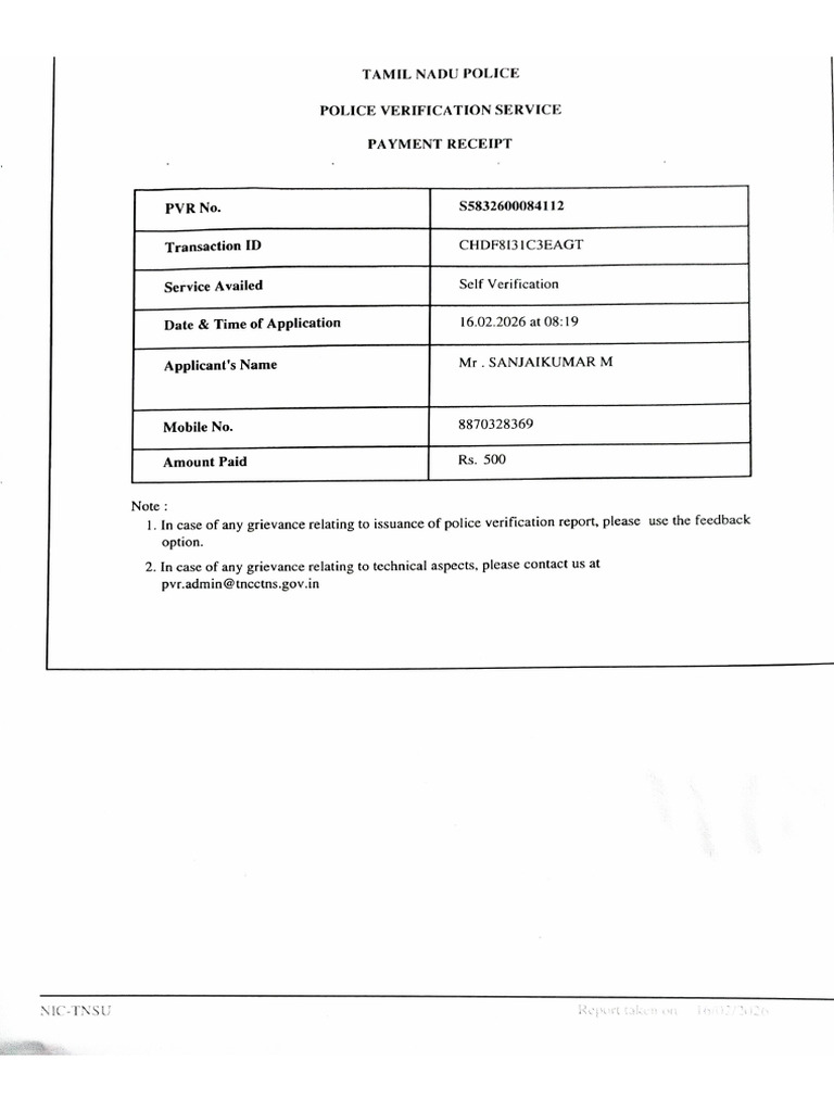 Police Verification | PDF